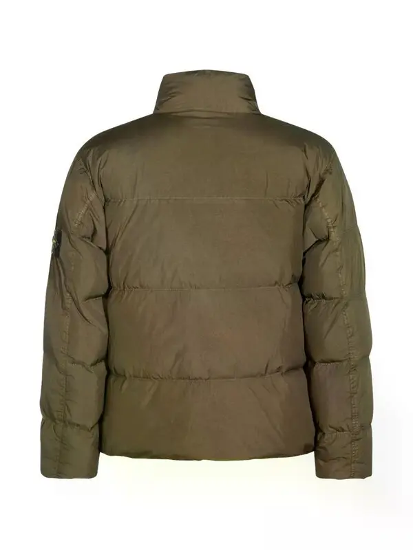 Stone Island Quilted Padded Coat With High Neck