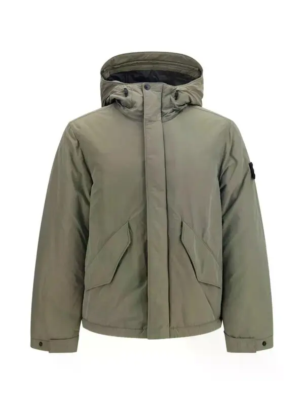 Stone Island Hooded Logo-patch Jacket