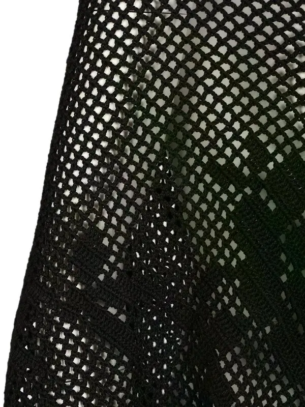 CHIARA IS Rosa Crochet Fringed Shawl