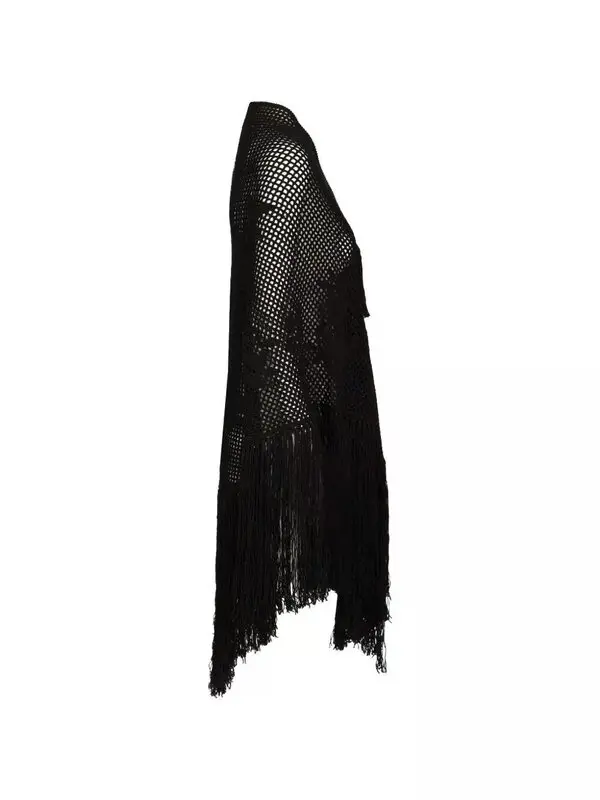 CHIARA IS Rosa Crochet Fringed Shawl