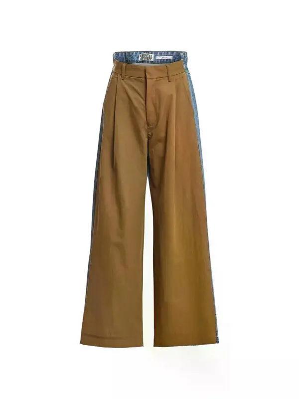 Essentiel Antwerp Krisp Denim-panel Wide-leg Trousers
