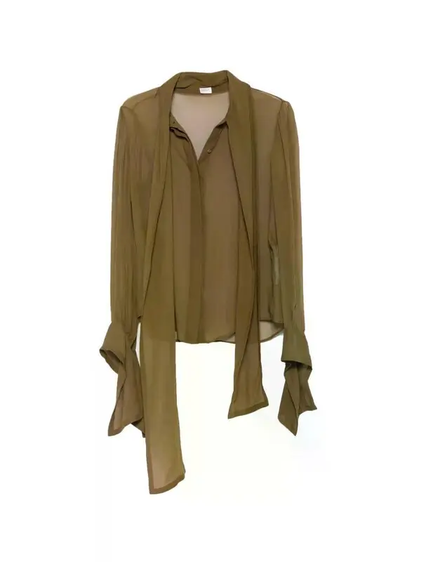 Saint Laurent Long Sleeve Blouse - Green