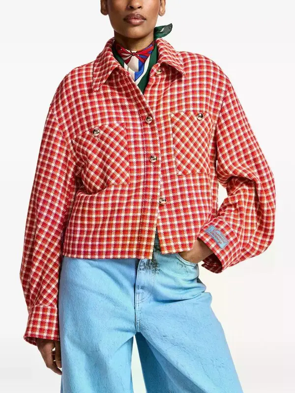 Essentiel Antwerp Checked Buttoned Jacket