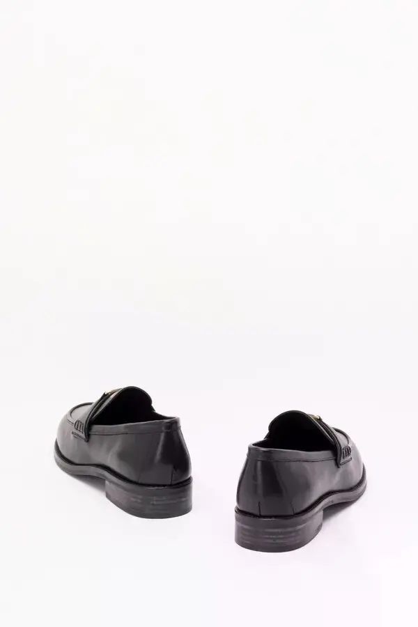 TWINSET Leather Loafers With Logo