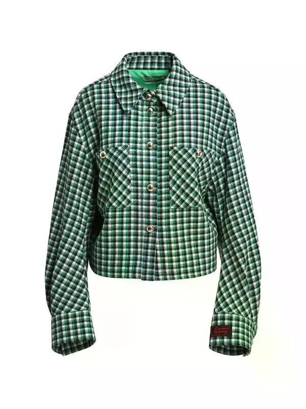 Essentiel Antwerp Checked Textured Relaxed Fit Shirt Jacket