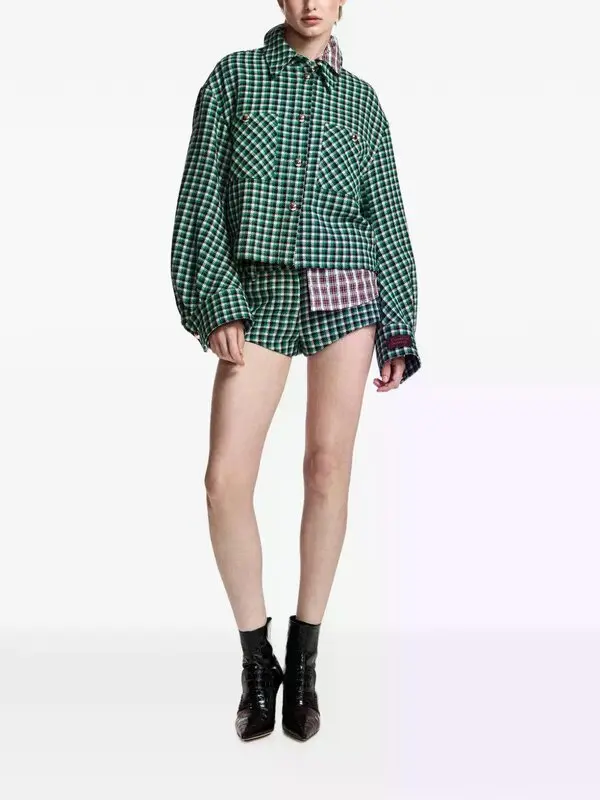 Essentiel Antwerp Checked Textured Relaxed Fit Shirt Jacket