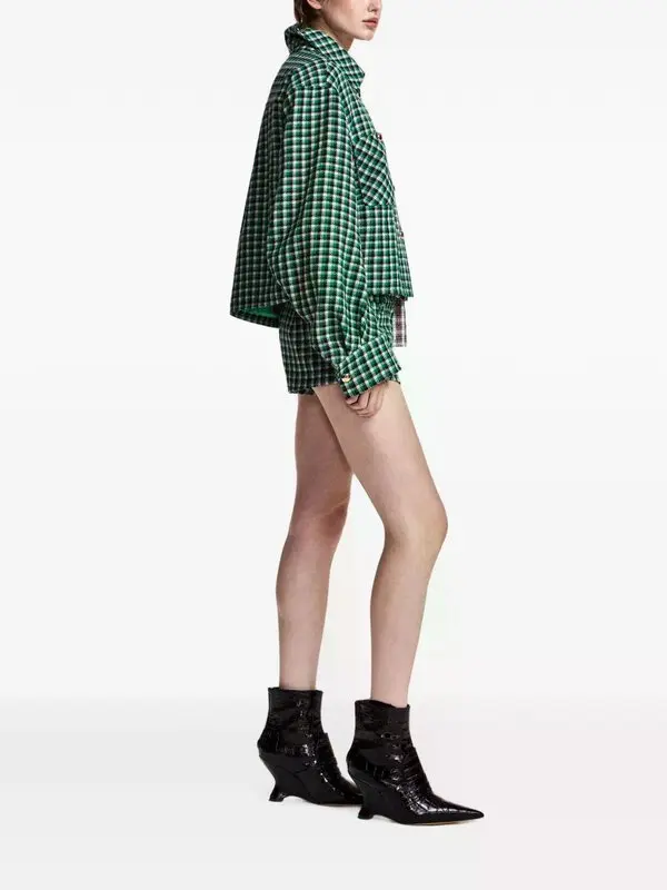 Essentiel Antwerp Checked Textured Relaxed Fit Shirt Jacket