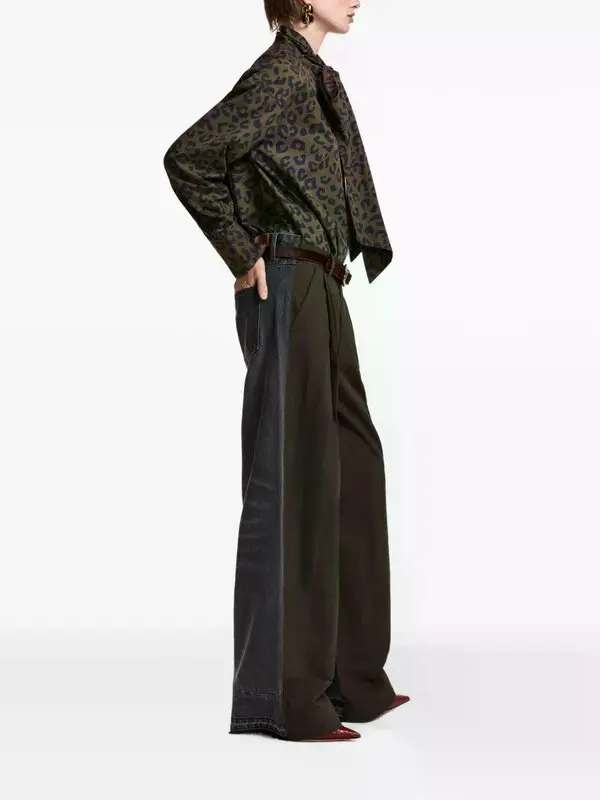 Essentiel Antwerp Denim-panel Wide-leg Trousers