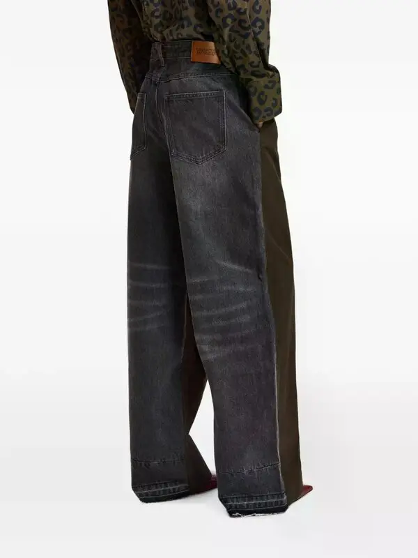 Essentiel Antwerp Denim-panel Wide-leg Trousers