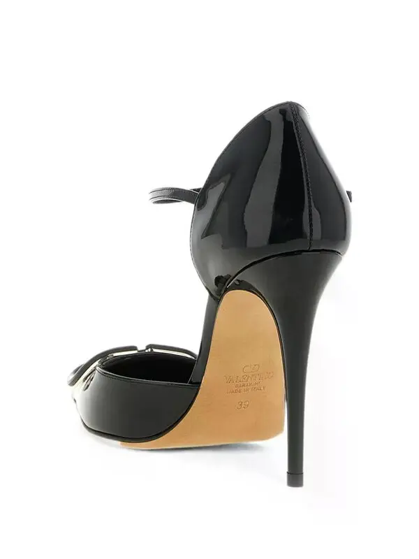 Valentino Garavani Vlogo Signature Patent Leather Pumps - Black