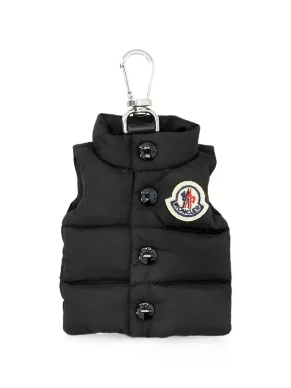 Moncler Down Gilet Shape Key Ring - Black