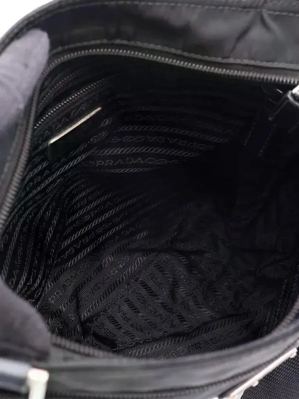 Prada 2000s Logo Plate Shoulder Bag