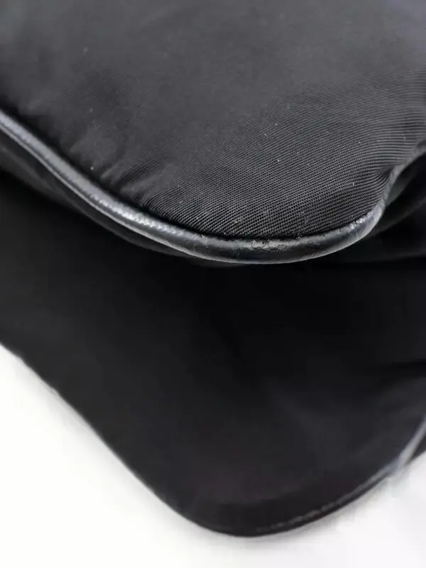 Prada 2000s Logo Plate Shoulder Bag