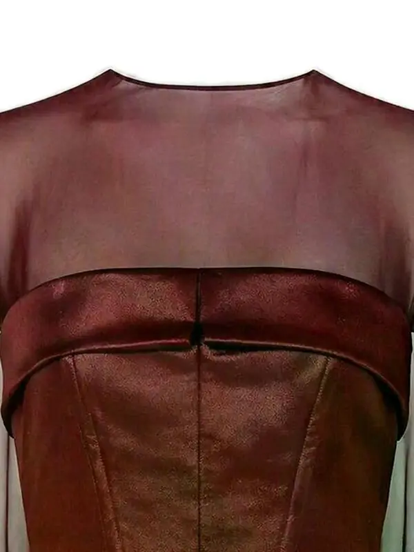 Alberta Ferretti Corset Blouse With Sheer Panels