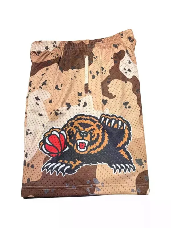 Mitchell & Ness Vancouver Grizzlies 1998 Camouflage Print Basketball Shorts