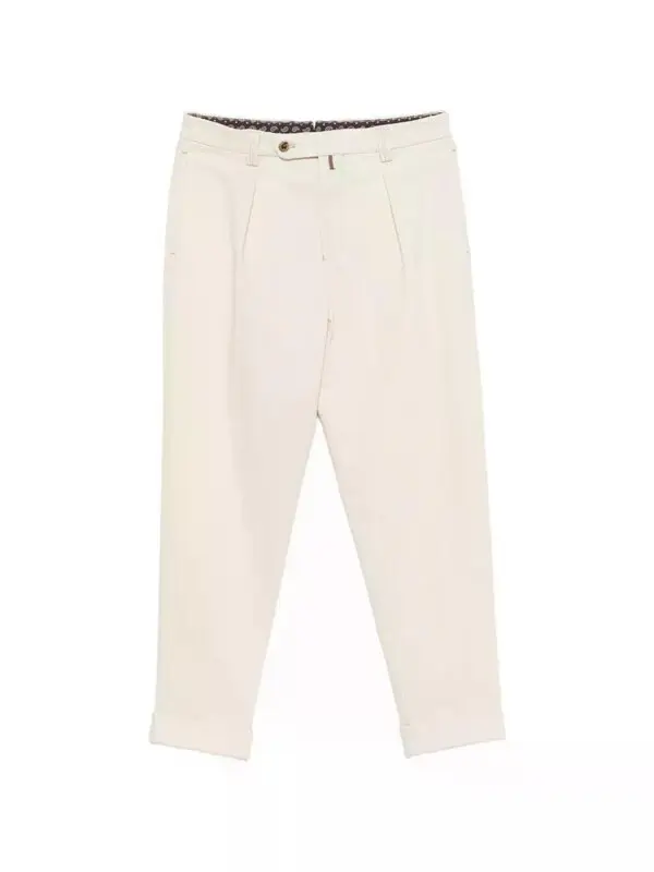 BERWICH Pleated-front Turn-up Trousers