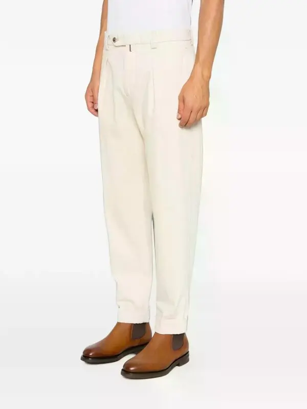 BERWICH Pleated-front Turn-up Trousers