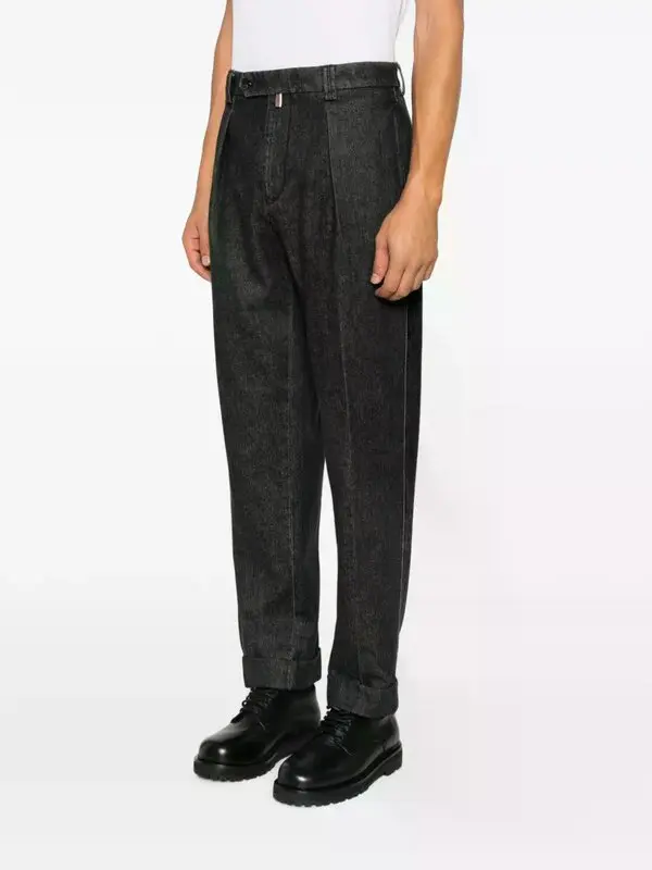 BERWICH Pleated Turn-up Trousers