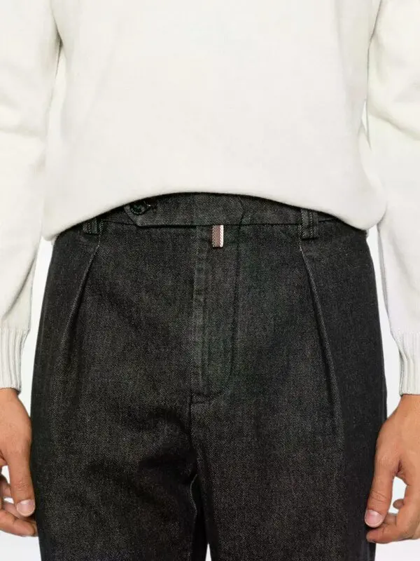BERWICH Pleated Turn-up Trousers