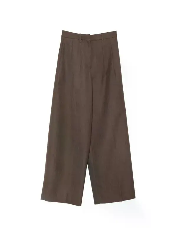 NINE:INTHE:MORNING Zina Pleated Trousers - Brown