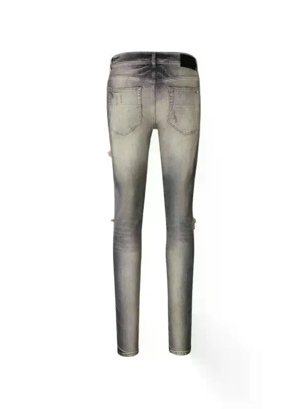 Amiri Distressed Checked-panel Jeans