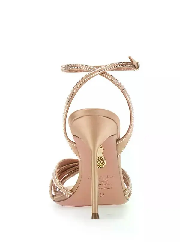 AQUAZZURA Crystal-embellished Wrap-around Stiletto Sandals
