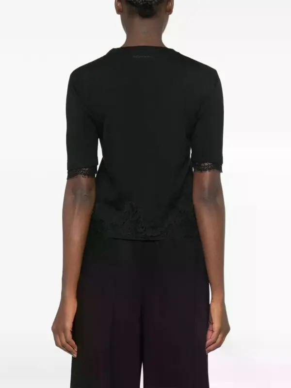 Ermanno Scervino Firenze Short-sleeve T-shirt With Lace Trim