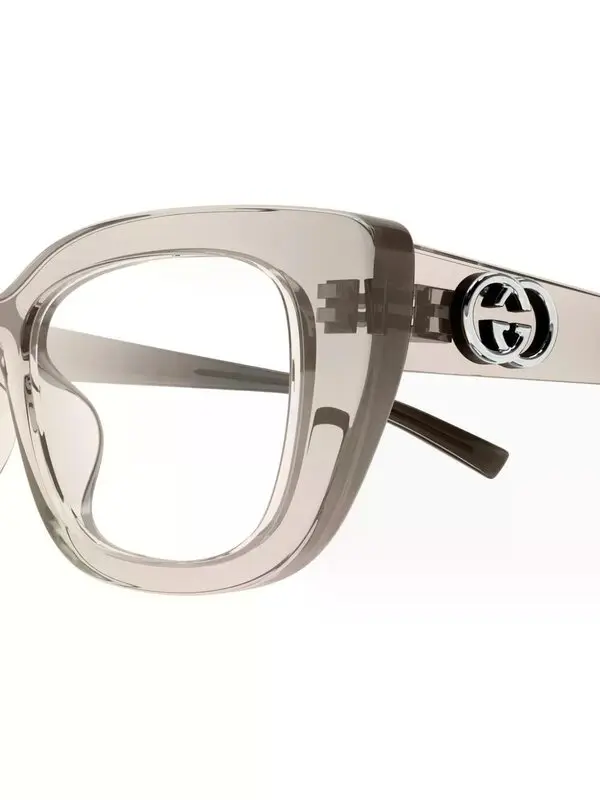 Gucci Interlocking G Cat-eye Glasses - Neutrals