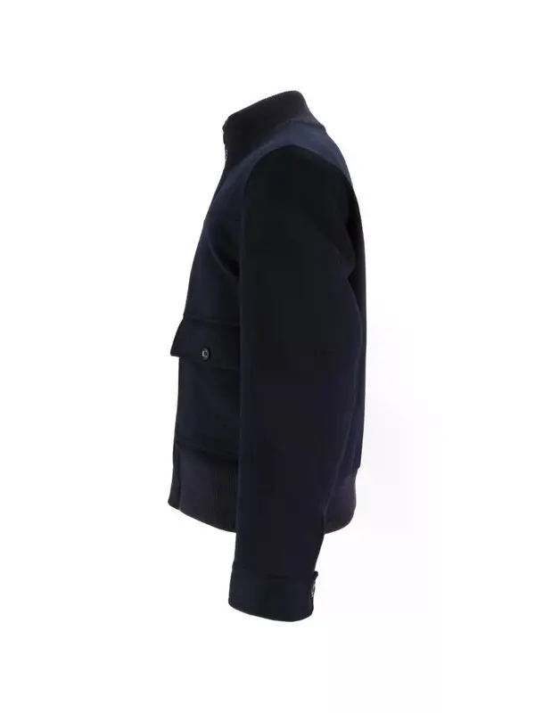 LARDINI Button-fastening Ribbed-trim Jacket