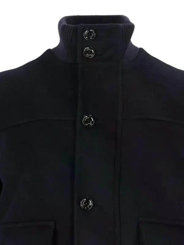 LARDINI Button-fastening Ribbed-trim Jacket