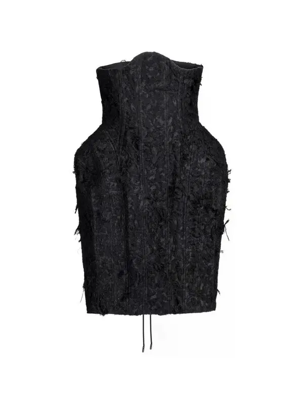 GABY CHARBACHY Corset-style Lace-up Mini Skirt - Black