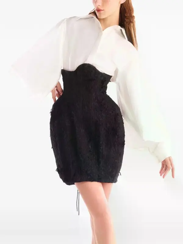 GABY CHARBACHY Corset-style Lace-up Mini Skirt