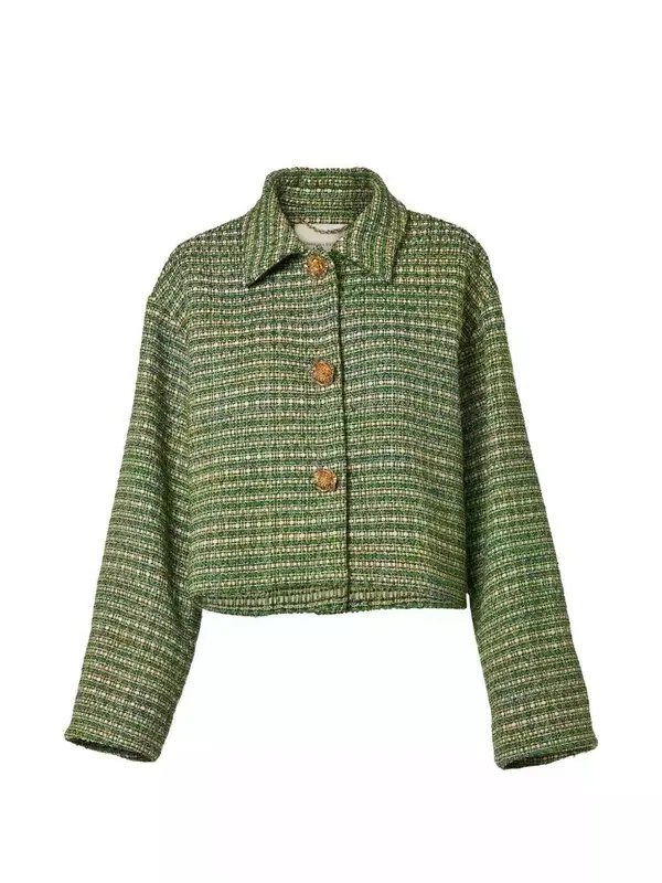 Carolina Herrera Cropped Tweed Jacket