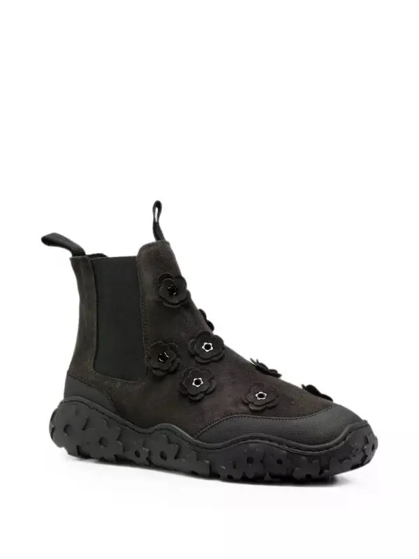Cecilie Bahnsen Floral Appliqué Suede Ankle Boots