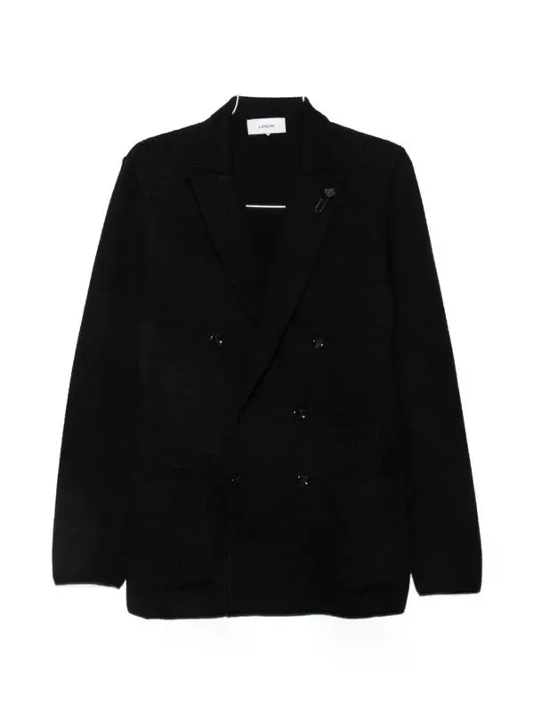 LARDINI Double-breasted Knitted Blazer