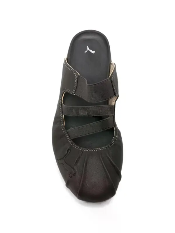 PUMA Speedcat Logo-embossed Leather Mules