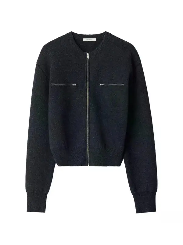 LEMAIRE Zipped Top In Alpaca Wool Blend - Black