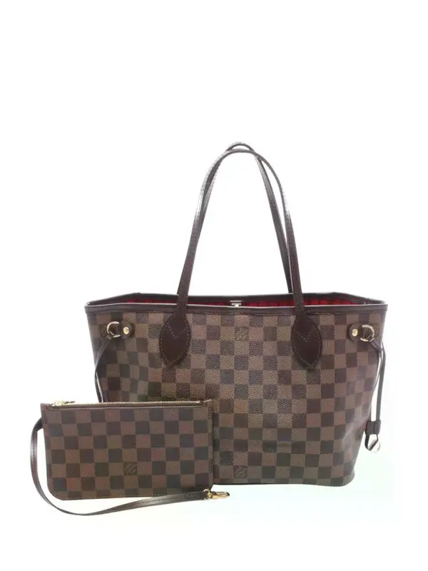 LOUIS VUITTON 2016 Damier Ebene Neverfull Pm Tote Bag