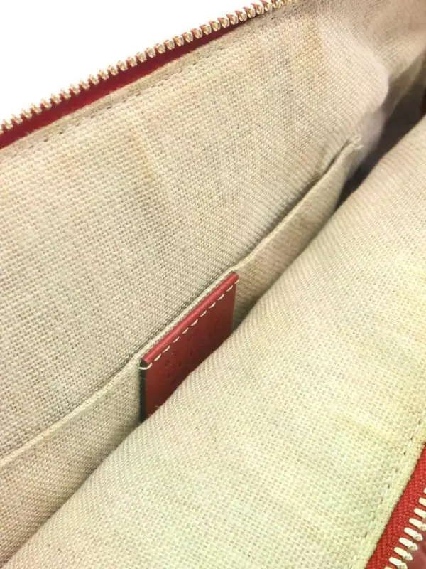Gucci Calf Leather Micro Guccissima Tote Bag - Red