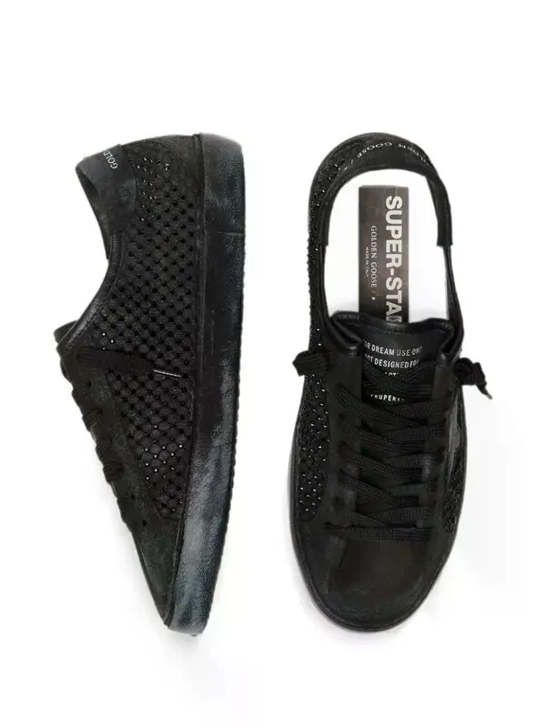 GOLDEN GOOSE Super-star Limited Edition Suede Sneakers With Crystal Embellishments