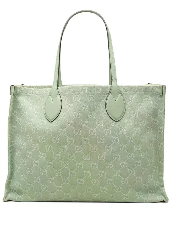 Gucci Large Gg Denim Ophidia Tote Bag