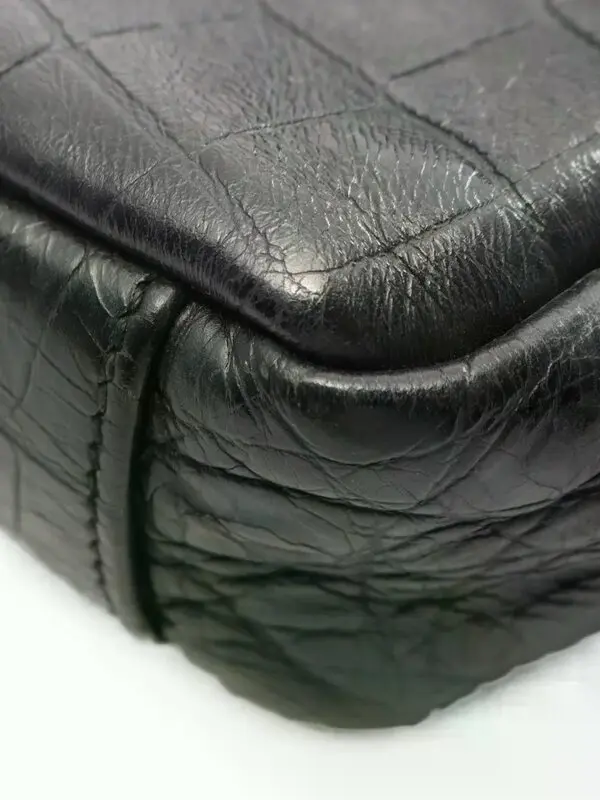 Saint Laurent Mini Croc-embossed Shoulder Bag