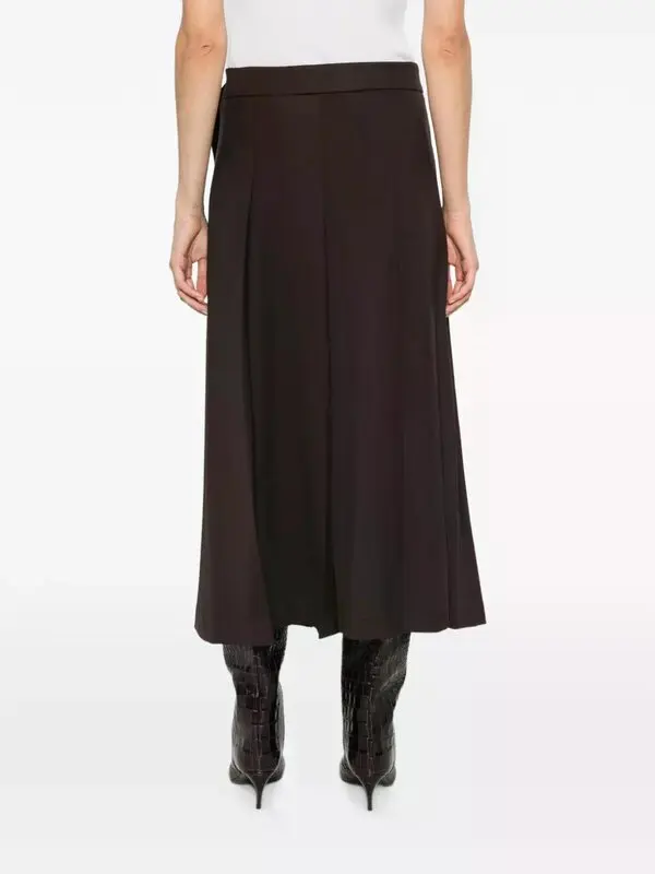 P.a.r.o.s.h Pleated Wrap Midi Skirt