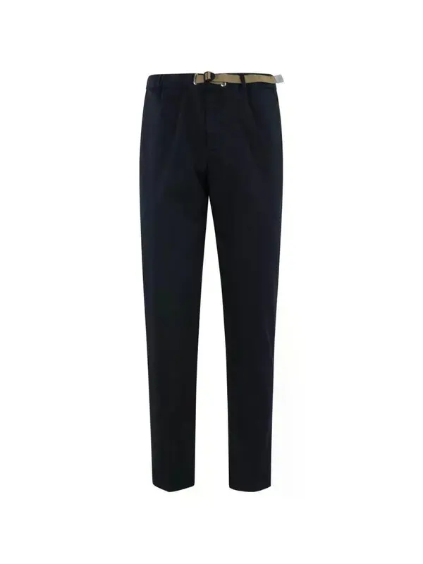 WHITE SAND Belted Elasticated-waist Trousers