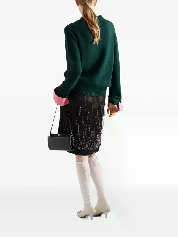 Prada Wool And Cashmere Crew-neck Sweater