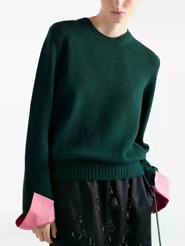 Prada Wool And Cashmere Crew-neck Sweater