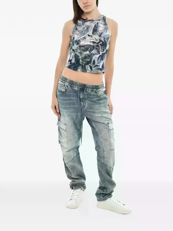 DIESEL® Metallic-effect Logo-plaque Tank Top