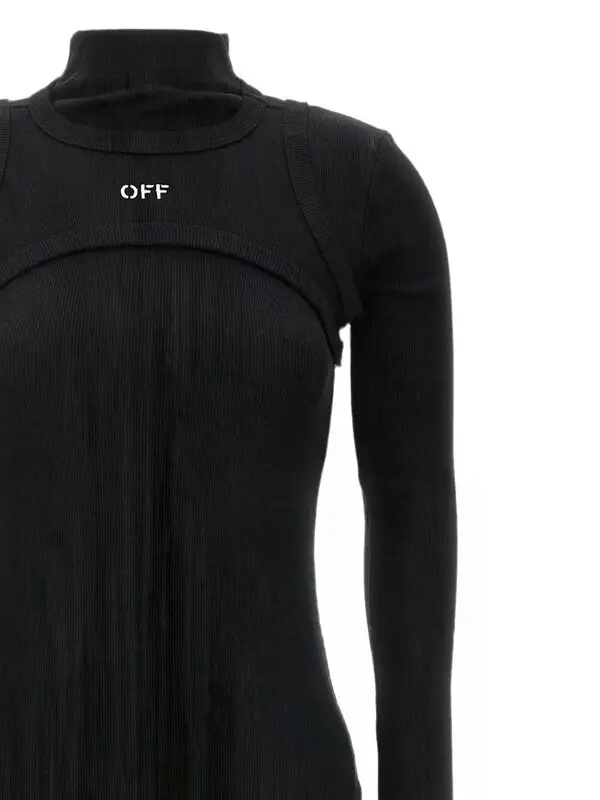 Off-White Off Stamp Cut-out Midi Dress