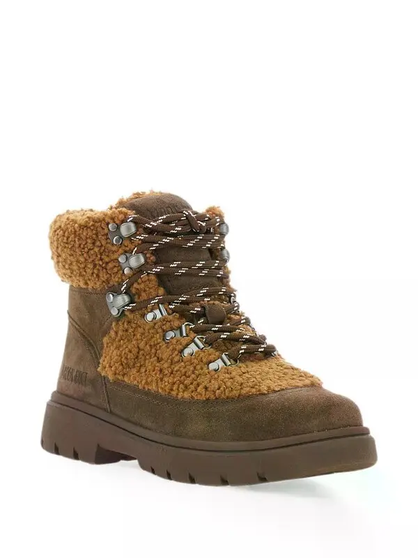 Moon Boot Shearling-effect Lace-up Ankle Boots