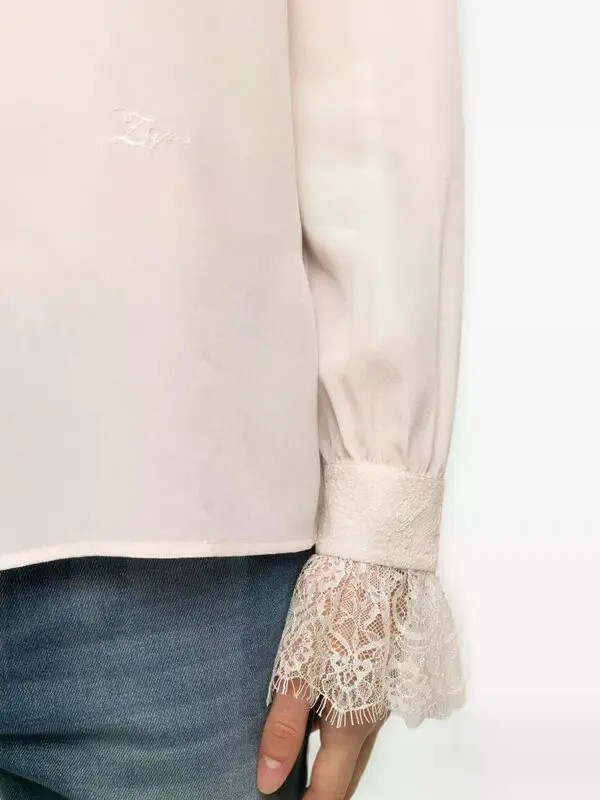 Zadig&Voltaire Thely Silk Shirt With Embroidered Detail